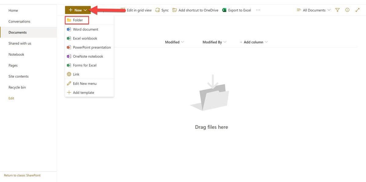How To Create A Folder In Sharepoint | Enabla Technology